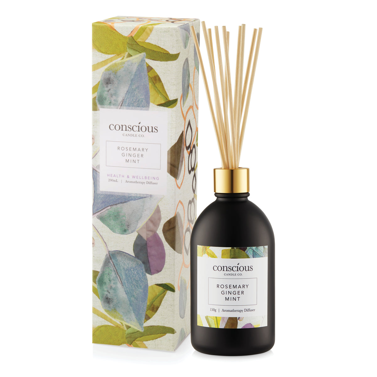Rosemary, Ginger & Mint Aromatherapy Diffuser 200mL – Conscious Candle Co